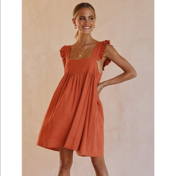 Billy J Australia | Dresses | Billy J Josifine Dress In Rust | Poshmark